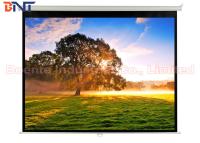 China Matte White Manual Projection Projector Screen 100 Inch for Office / Home for sale