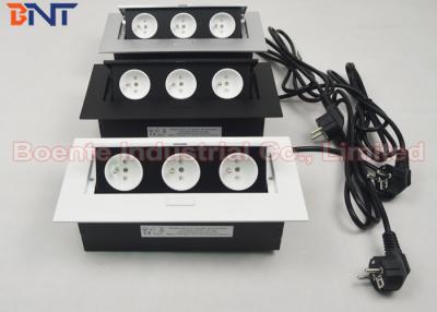China High-Class Office Tabletop Power Outlet / Pop Up Power Sockets White / Black / Silver for sale