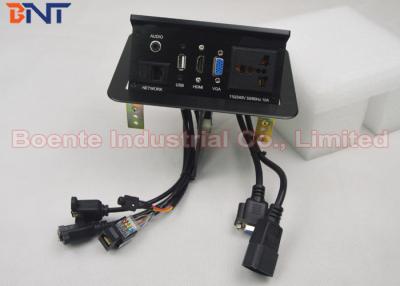 China Conference Multi-functional Hidden Desktop Pop Up Power Sockets , Tabeltop Hydraulic Pop Box for sale