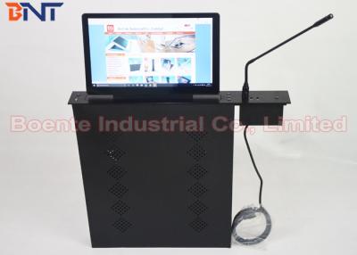 China Conference Room Meeting Microphone Slim LCD Monitor Screen Motorized Lift 17.3 Inch 1080P Screen for sale