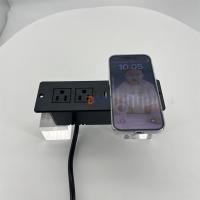China sofa 2 US AC outlets and usb charging socket with wireless charger 60mm us power office sofa charger furniture power soc for sale