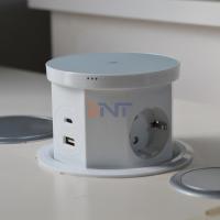 China Kitchen Hidden Power Outlet Recessed Desktop PopUp USB Port AC 16A 220V Voltage IP44 Level for Office Use for sale