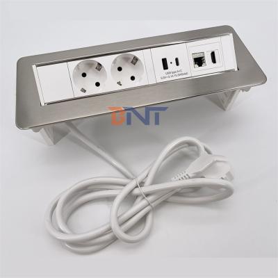 China BNT Customizable Pop Up Socket Outlet Hidden Power Socket with USB Port for Desk for sale