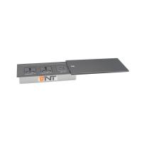 China Aluminum Alloy Slide Cover Power Outlet for Organized Desk with Customizable Modules for sale