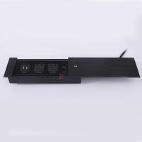 China Multi-Functional Sliding Cover Power Socket for Office Desks with USB Charge for sale
