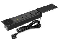 China Multi-Functional Sliding Cover Power Socket for Office Desks with USB Charge Module type for sale