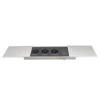 China Multi-Functional Sliding Cover USB smart sliding cover hidden office table universal power tabletop power socket for sale