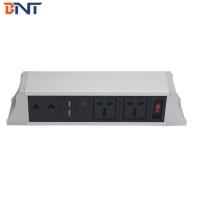 China OEM/ODM BNT Power Socket Aluminum Alloy Hanging under Table with UK US EU AU SA Plug Standards 10A/13A/16A Rated Current for sale