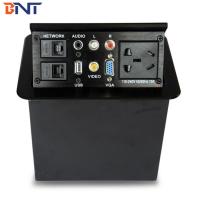 China Office AV Solutions Silver Desktop Power Sockets Pop Up Size 151*121mm for sale