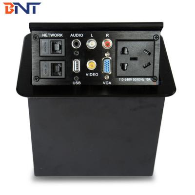 China Office AV Solutions Silver Desktop Power Sockets Pop Up Size 151*121mm for sale