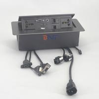 China Power Supply Office Desk Power Sockets Square Corner With Audio Video Connector for sale