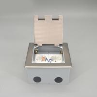 China gold double EU power flip up floor socket outlet box for sale