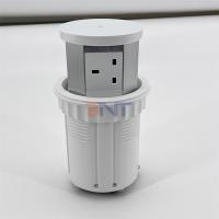 China Custom 3-Outlet Pop-Up Outlet Tower PVC and Aluminum Kitchen Table Power Socket With Wireless Charger Desktop Pop-Up Sockets for sale