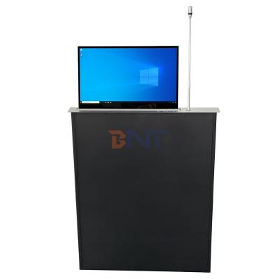 China Intelligent Flush Mount Retractable Screen LCD Monitor Lift Fast Lifting Built-in Microphone for Conferences for sale
