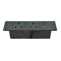 China UK Standard Custom AC Power Socket Plastic Furniture Wall Socket with 2 Outlets 1 USB & 1 Type C Port 16A Rated Current for sale