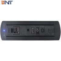 China The Black 180 Degrees Overturn Angle Manual Tabletop Pop Up Media Connector With OEM/ODM for sale