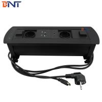 China 3Mm Panel  Thickness electric  Black  Desk Pop Up Multimedia Socket for sale