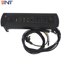 China With 1*HDMI / 1*VGA Configuration Black Desk Flip Up Hidden Socket for sale