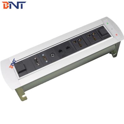 China Rounded  Corner 180 Degree Rotating Angle dDesk Flip Up Power Outlet for sale