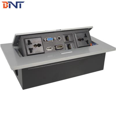 China Black Power Hidden  Desktop  Socket With USB / 3.5 Audio Interface BD610-7 for sale