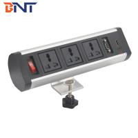 China office power clamp-on desk edge socket /desktop clamp-on ac power outlet for sale