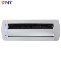 China Silver  Aluminum Alloy Table  Flip Up Hidden Outlet With  2* Universal Power for sale