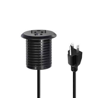 China 50mm Round Electrical Plugs & us Sockets Standard Outlets with USB Charging Type-C Port for sale