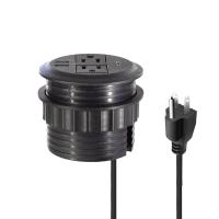 China Round Sofa Set Embedded Electric Power Socket with 2 US Standard Power Outlets & Dual USB A Charging Socket Modern Furniture for sale