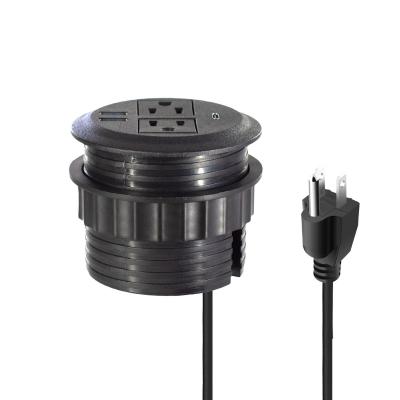 China Round Sofa Set Embedded Electric Power Socket with 2 US Standard Power Outlets & Dual USB A Charging Socket Modern Furniture for sale