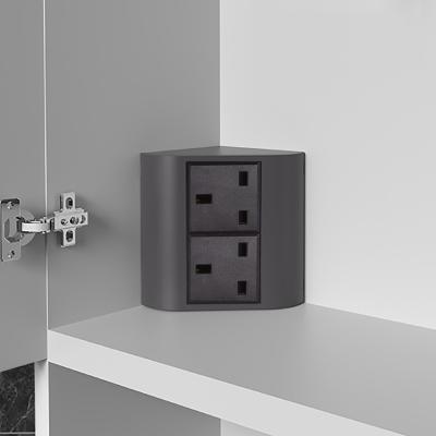 China Office & Home Desk Corner UK Socket with 2 Outlets for Multiple Devices for sale