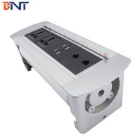 China The  Silver Table Pop Up Power Data Socket With 1.5M Cable Length for sale