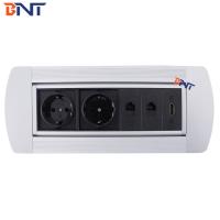 China Company Conference Table Outlet , Brushed Aluminum Alloy Pop Up Media Socket for sale