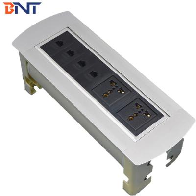 China Company Office Room Table Pop Up Hidden Outlet With 2*Universal Power / 4*RJ45 for sale