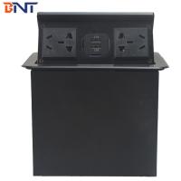 China Black  Brushed  Aluminum  Alloy 3Mm Panel Thickness  Furniture Pop Up Outlet Connector for sale