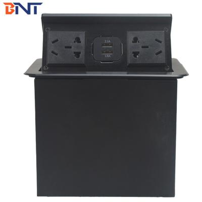 China Black  Brushed  Aluminum  Alloy 3Mm Panel Thickness  Furniture Pop Up Outlet Connector for sale