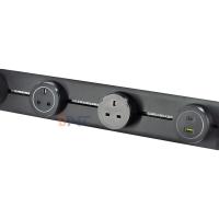 China Modern Style Wall-Mounted Power Rail Track Socket Convenient Multi-Outlet Removable AC Socket for Universal UK Standards for sale