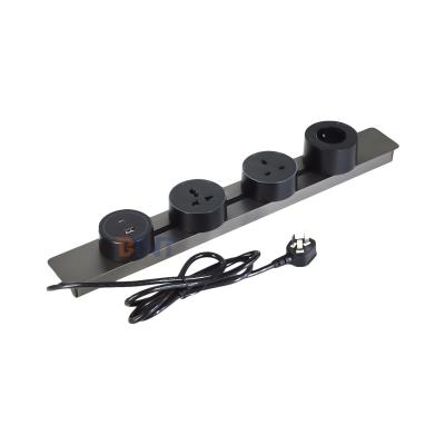 China Multi Outlets Power Rail Track Socket New Style Wall Mounted Removable Power Socket Convenient for Kitchen for sale