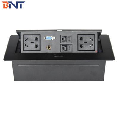 China Tabletop Pop Up Power Data Socket  Rounded Corner Oval Pop  Up Button With 3Mm Surface Thickness for sale