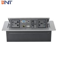 China Furniture Pop Up Multimedia Connector Rounded Corner Oval Pop  Up Button With 30Cm Connection  Wires Plugs Cable  Length for sale