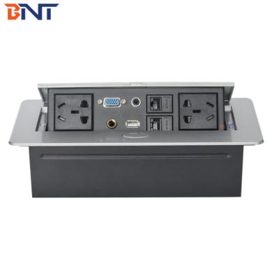 China Furniture Pop Up Multimedia Connector Rounded Corner Oval Pop  Up Button With 30Cm Connection  Wires Plugs Cable  Length for sale