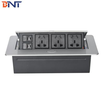 China Contain  ODM/OEM  Zinc  Alloy Table Pop Up Power Data Connector  With 110~240V  Rated Voltage for sale