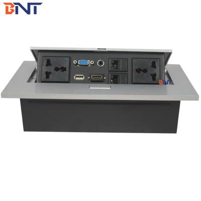 China Square Corner Pop Up Desktop Socket With 30CM Connection Wires Plugs for sale