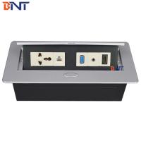 China Oval Corner Flip Up Plug Sockets For Office Room / Meeting Room for sale