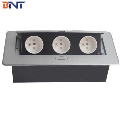 China Round Corner Desk Pop Up Sockets With 3 EU Standard Power Configuration for sale