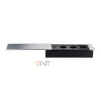 China Euro Tabletop Electric Power Socket Slip-Open Design with 3 AC Outlets 16A Rated EU Plug Standard for sale