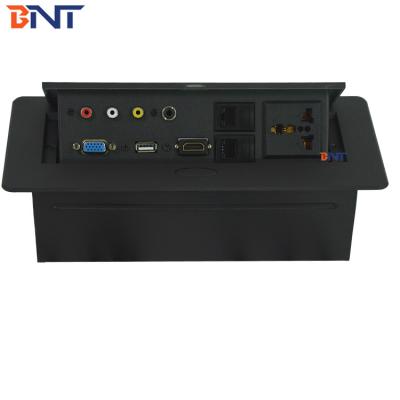 China Black Color Pop Up Socket , Square Corner Power Data Connector for sale