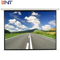 China Electric Motorized Projector Screen 120 Inch , 4 3 Format Remote Projector Screen for sale