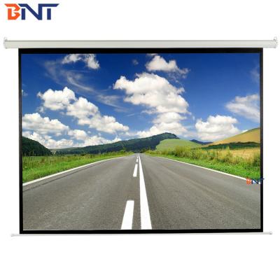 China Electric Motorized Projector Screen 120 Inch , 4 3 Format Remote Projector Screen for sale