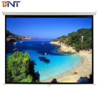 China Manual Projector Screen With White Color Cold Rolled Steel Case for sale