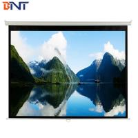 China Matte White K PVC Manual Projector Screen 100 Inch With Metal Handle for sale